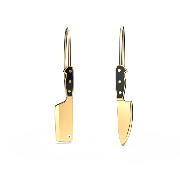 Knife & Cleaver Drop Earrings - Yellow Owl Workshop