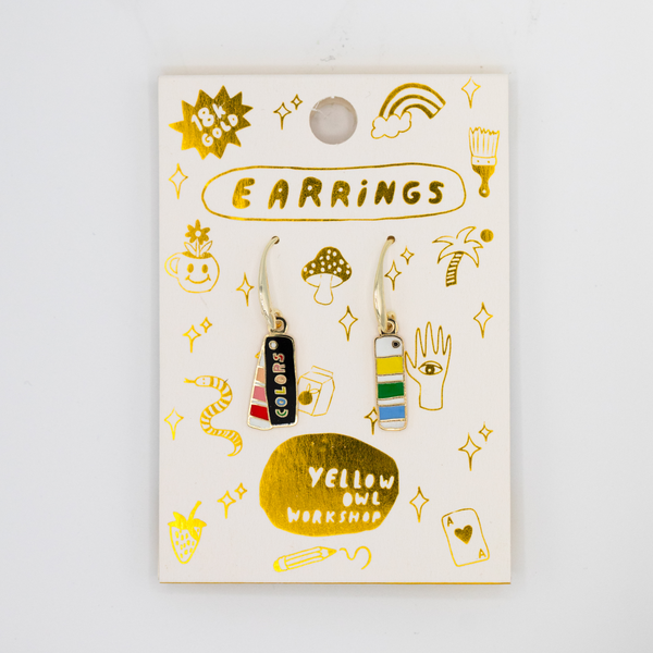 Colors Swatch Book Drop Earrings - Yellow Owl Workshop